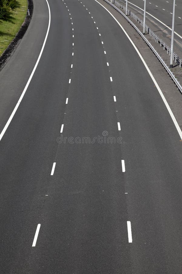 Empty motorway lanes stock image. Image of smooth, lines - 13012861