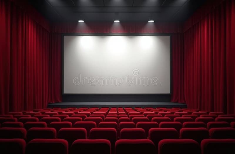 An Empty Movie Theater at 14-12-2024 Stock Illustration - Illustration ...