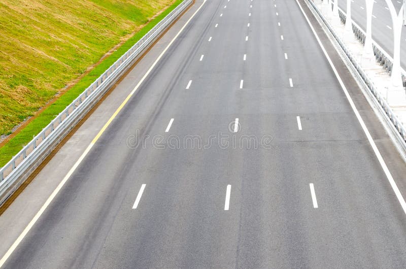 Empty Multi-lane Road Asphalt Let the Markings. Stock Image - Image of ...