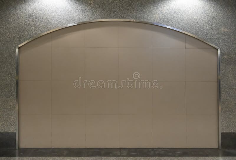 Empty Museum Gallery Interior with Blank Picture Frame Wall with Spot ...