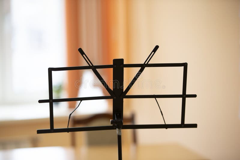 Empty music stand stock image. Image of musician, band - 298040241