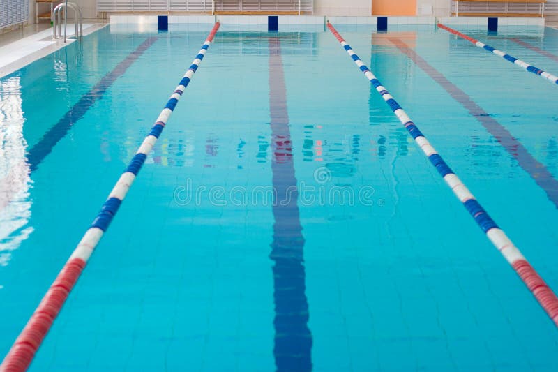 Empty New School Swimming Pool Surface Stock Image - Image of morning ...