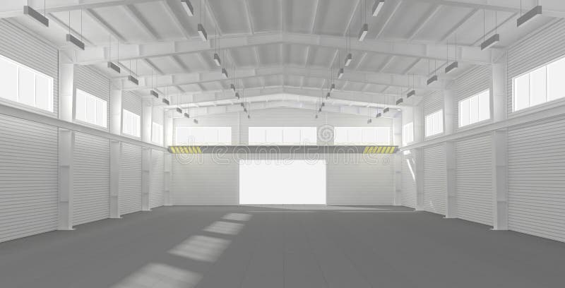 Empty new warehouse stock illustration. Illustration of empty - 104948338