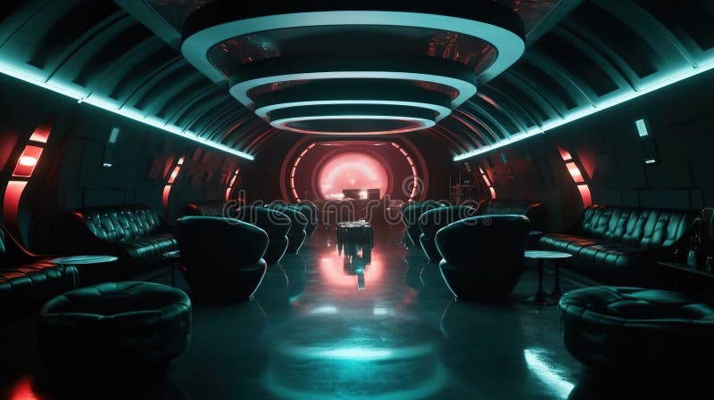 Empty Night Club Interior, Dark Interior Background. Created with ...