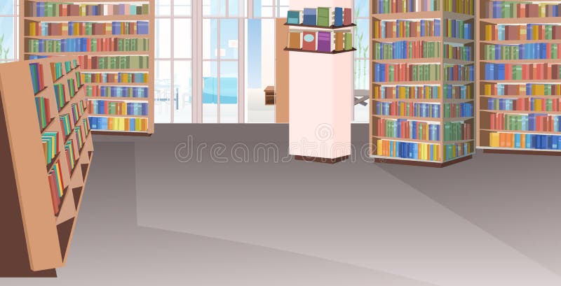Cartoon Empty Library Bookshelf Stock Illustrations – 247 Cartoon Empty ...