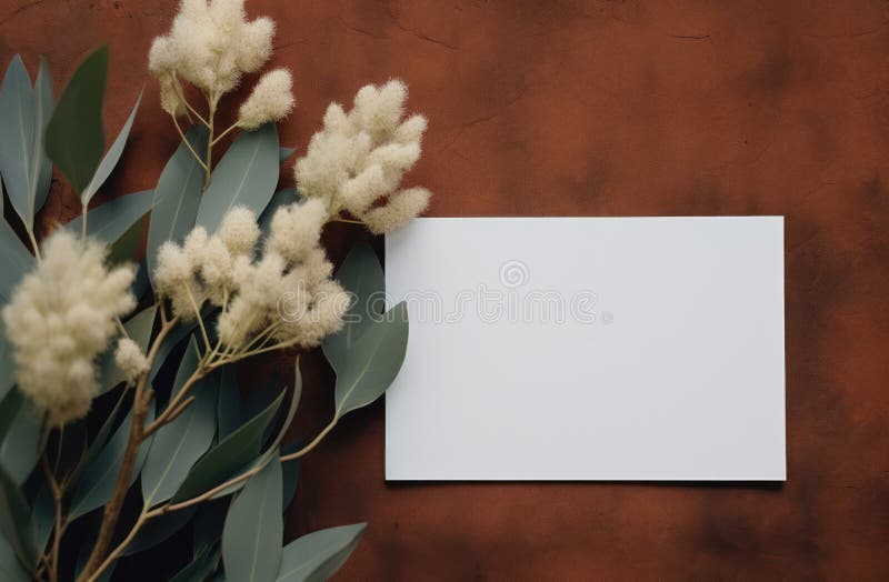 Empty Note Card Natural Background. Illustration AI Generative Stock ...