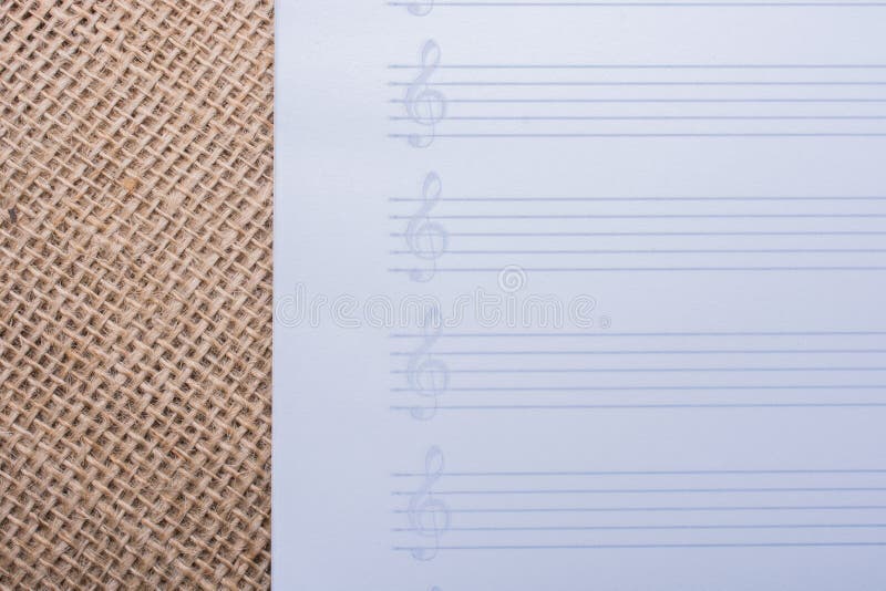 An Empty Note Paper for Musical Notes Stock Photo - Image of page ...