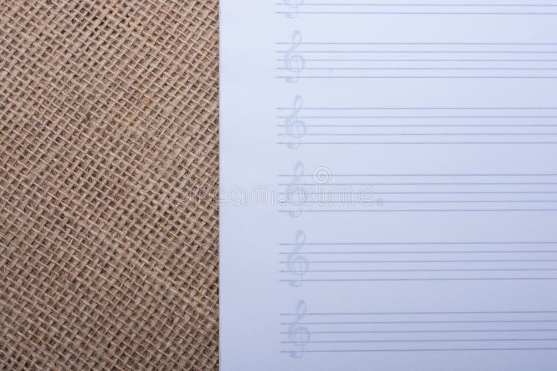 An Empty Note Paper for Musical Notes Stock Image - Image of blank ...