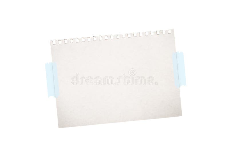 Empty Note Paper Sheet on White Background Stock Illustration ...