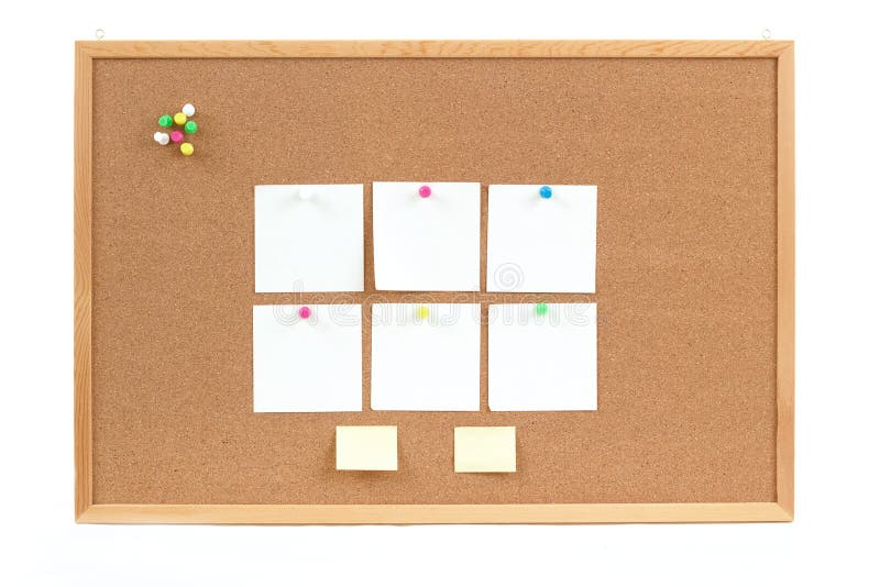 Empty Note Papers on Cork Board Stock Photo - Image of heart, corkboard ...