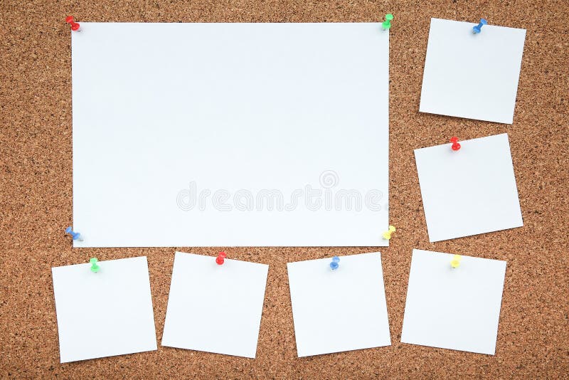 Empty Pinned Note stock image. Image of notice, board - 39985793