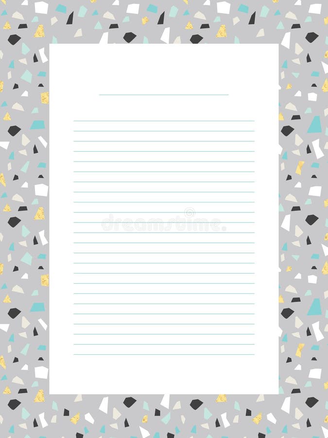 Empty Note Template Page with Line Stock Vector - Illustration of ...