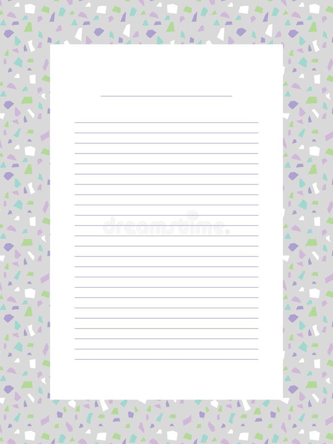 Empty Note Template Page with Lines, Grocery Shopping List Stock ...