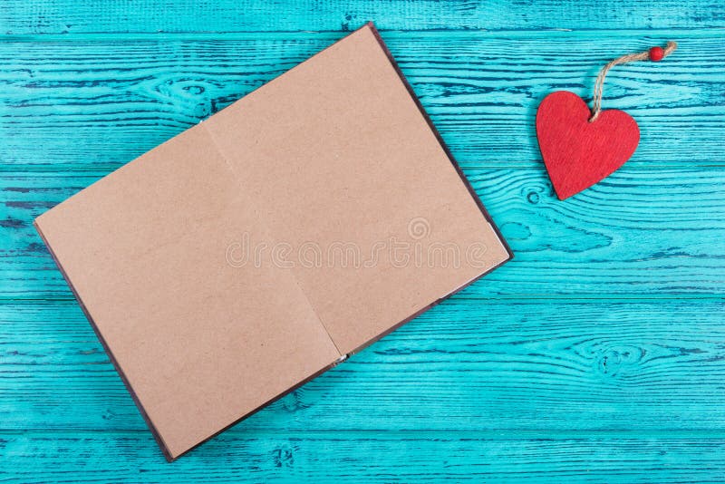 Empty Notebook with Brown Pages. Open Book with Empty Pages. Stock ...