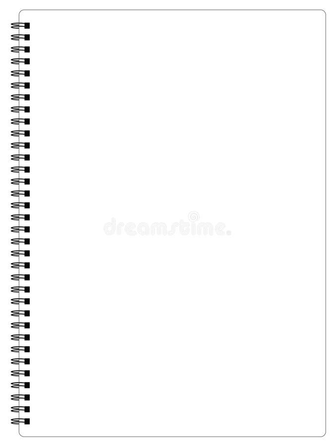 Empty Notebook White Vector Illustration Stock Illustration ...