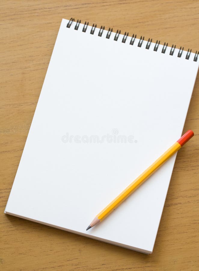 Empty Blank Ring, Spiral Notepad, One Gold Pen Stock Image - Image of ...