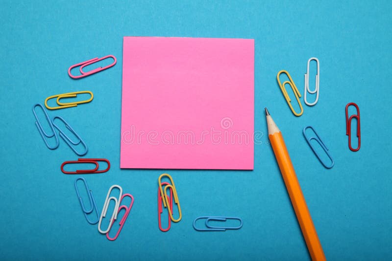 Empty Notepad Background, Color Business Paper Blank Stock Photo ...