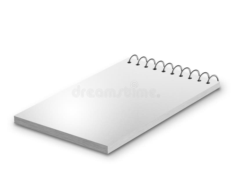 Empty Notepad (notebook) Isolated Stock Photo - Image of office ...