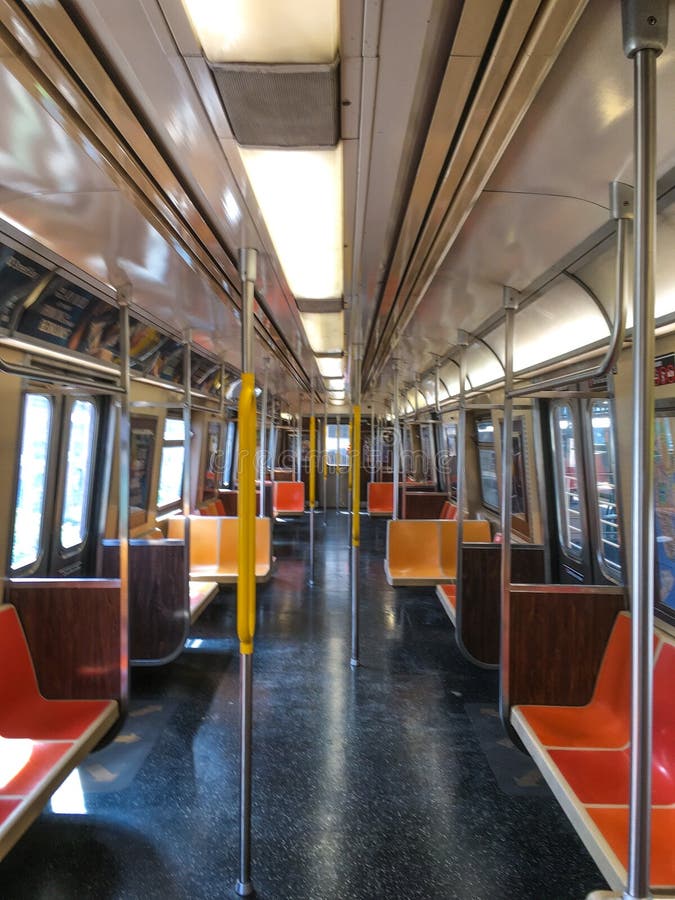 Empty NYC Subway Car stock photo. Image of journey, commuting - 210055244
