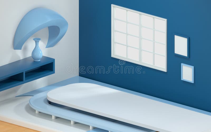 Empty Object Platform, Indoors Decoration, 3d Rendering Stock ...