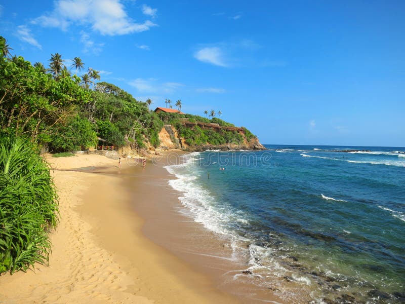 An Empty Ocean Beach on a Summer Day Stock Image - Image of beautiful ...