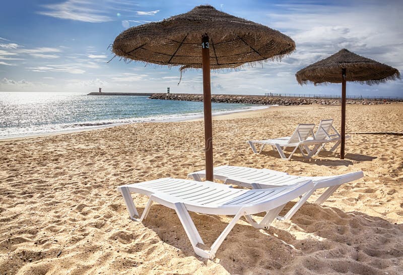 An Empty Ocean Beach on a Summer Day Stock Image - Image of beautiful ...