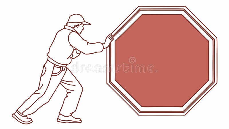 Empty Octagonal Stop Sign, Customizable Warning, Vector Design ...