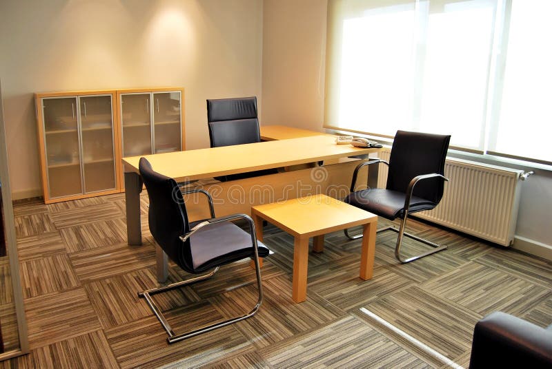 Empty Office Cubical Workspaces Stock Photo - Image of design ...