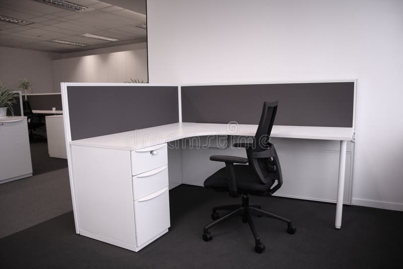 Empty office stock photo. Image of clean, keyboard, workplace - 21004142