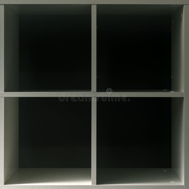 Empty Office or Bookcase Library Shelves Stock Image - Image of ...