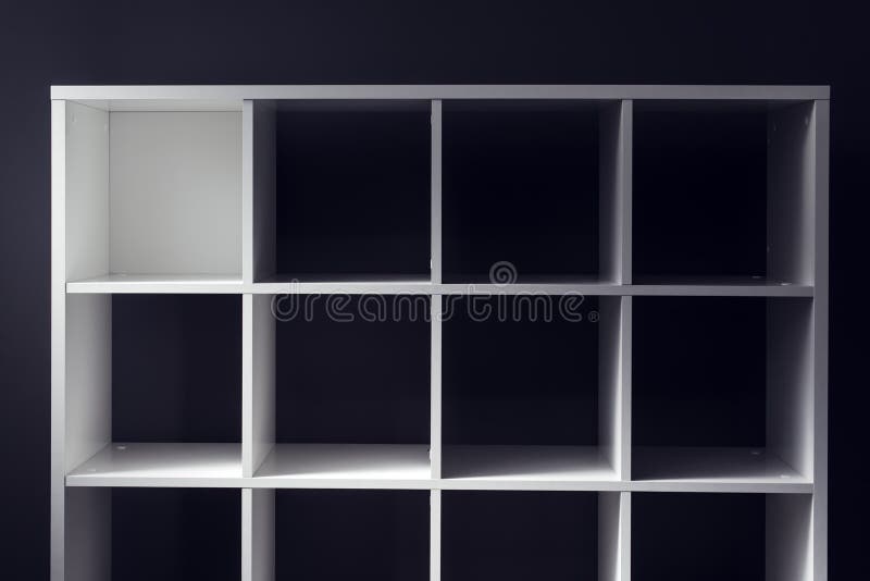 Empty Office or Bookcase Library Shelves Stock Image - Image of empty ...