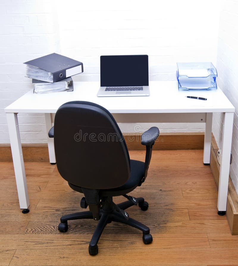 Empty desk stock image. Image of empty, stationery, white - 4403821