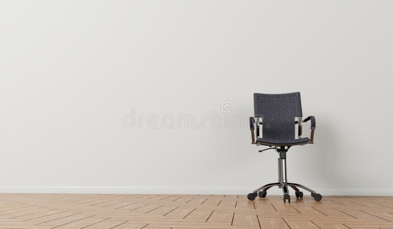 Empty Office Chair in a Modern Office Space. 3D Rendering Stock ...