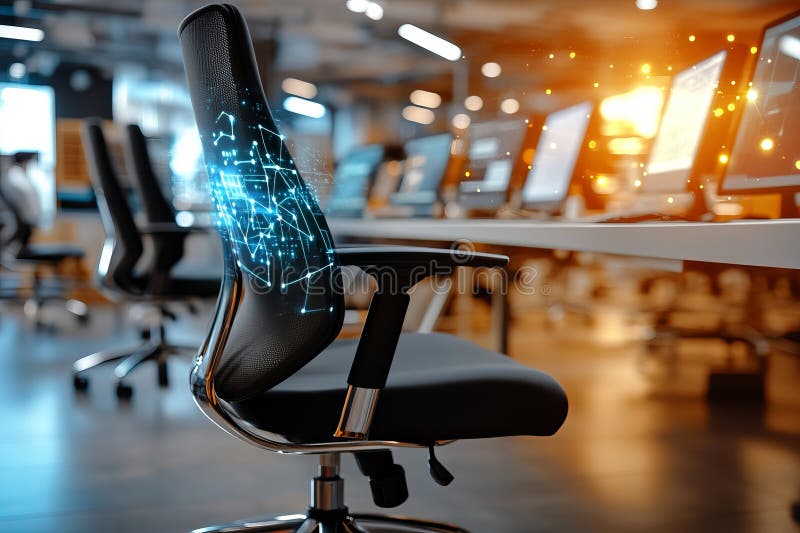 Empty Office Chair Symbolizing Automation and Technological ...