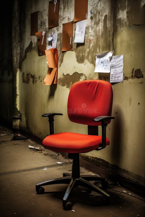 Empty Office Chair with Were Hiring Note Stock Illustration ...