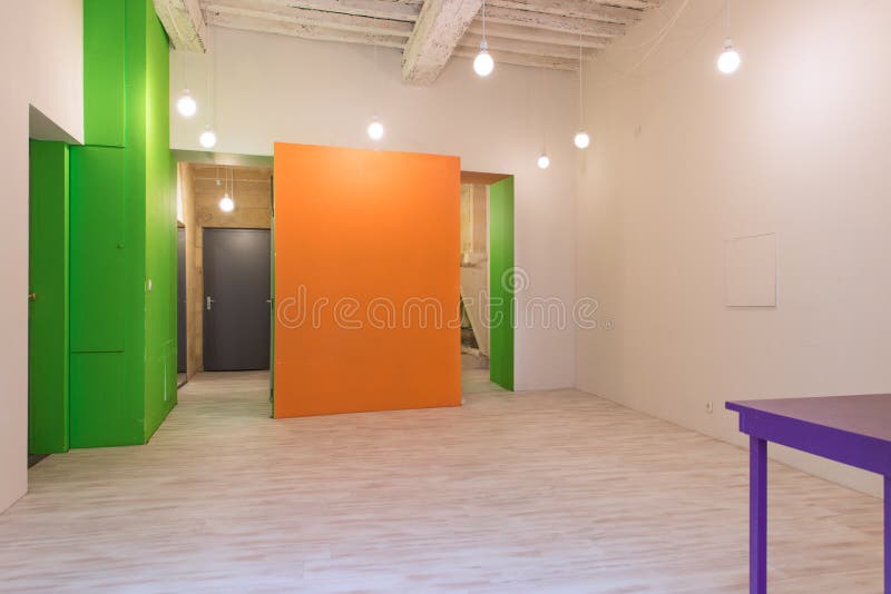 Empty office with colours stock photo. Image of white - 60894658