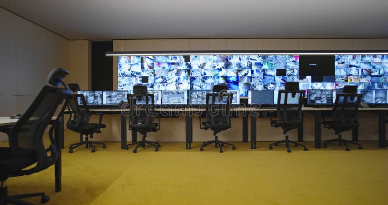 Cctv Cameras, Split Screen of Security Cameras, Revolving Video Wall ...