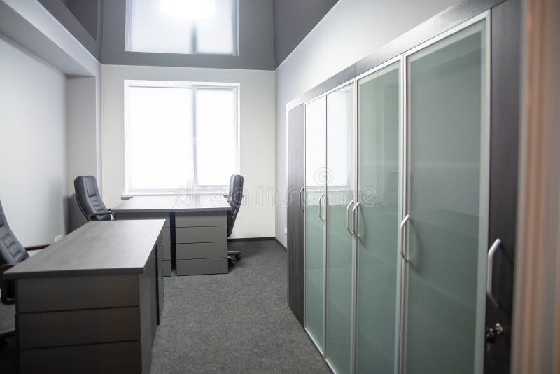 Empty Office. Furniture and Cabinets in the Study Stock Photo - Image ...