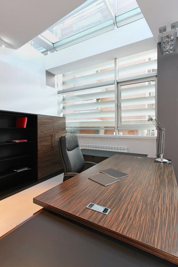 Office desk stock photo. Image of decor, leather, table - 32663456