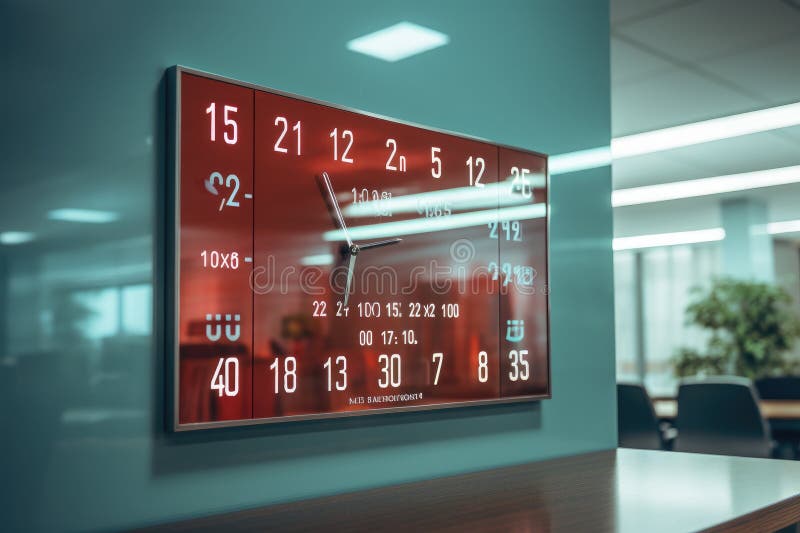 Empty Office Meeting Room with Sticky Note on Mirror. Generative AI ...