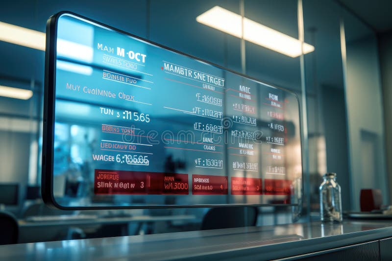 Empty Office Meeting Room with Sticky Note on Mirror. Generative AI ...