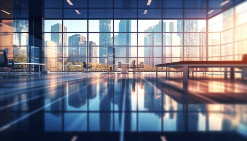 Empty Office Open Space Interior. Business Conference Company ...