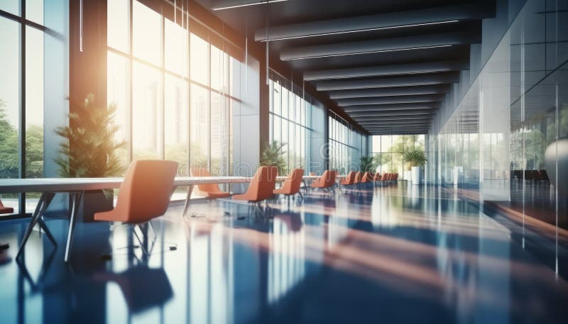 Empty Office Open Space Interior. Business Conference Company ...