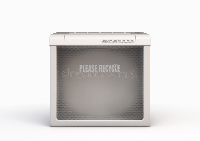 Empty Office Paper Shredder Stock Illustration - Illustration of ...