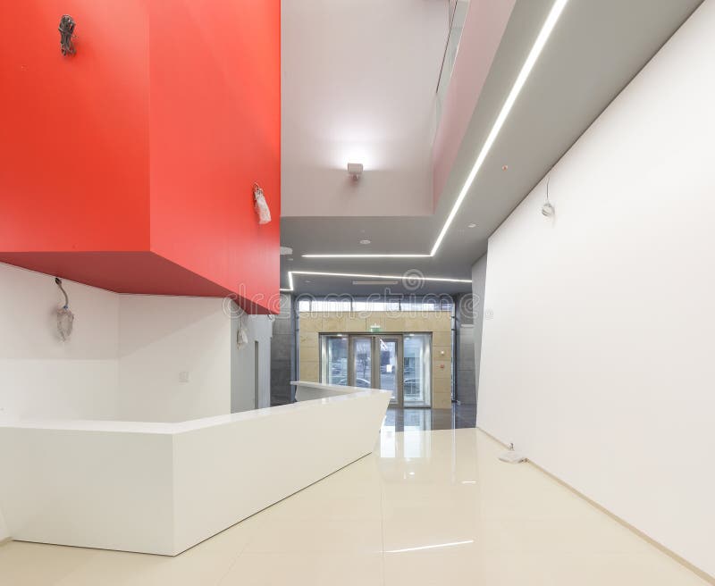 Empty office reception stock photo. Image of communication - 185533656