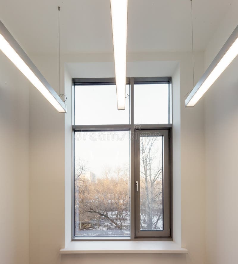 Empty office room stock photo. Image of inside, window - 185533654