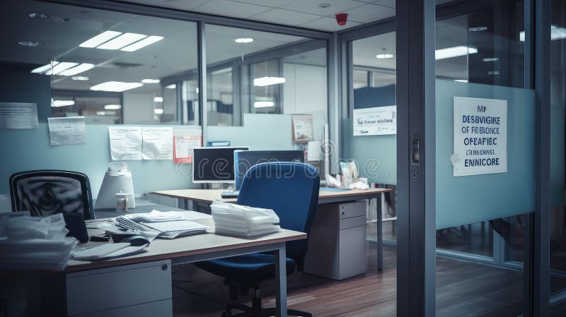 Empty office sick stock illustration. Illustration of recover - 336180111