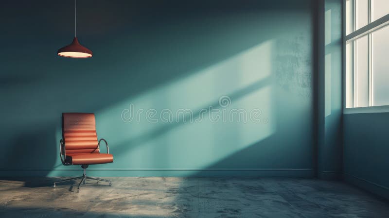An Empty Office Space with a Single Light Left on, Symbolizing the ...