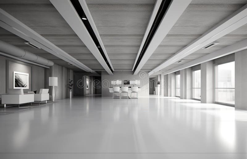 Empty Office Space for Your Imagination Stock Illustration ...