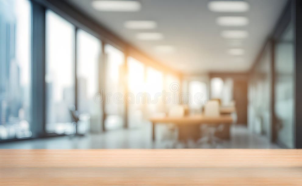 Empty Office Table, Perfect Template Stock Illustration - Illustration ...